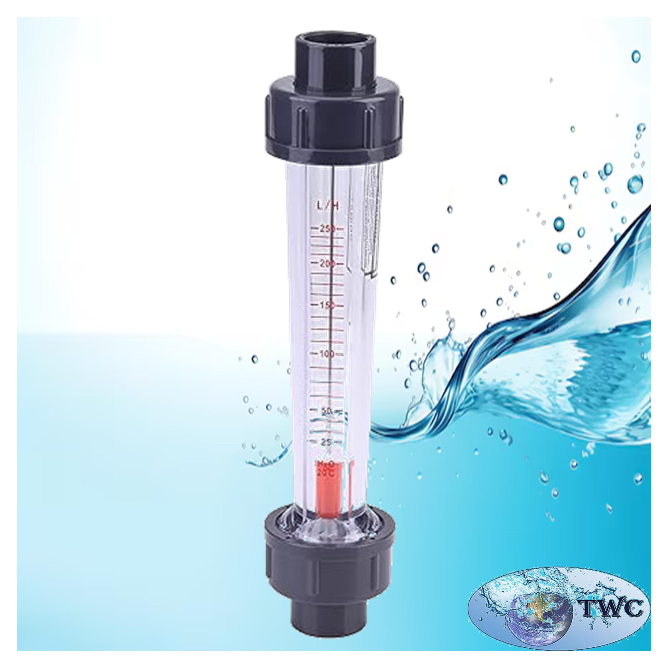 Rotameter 0.4 - 4 m3h plastic tube type water