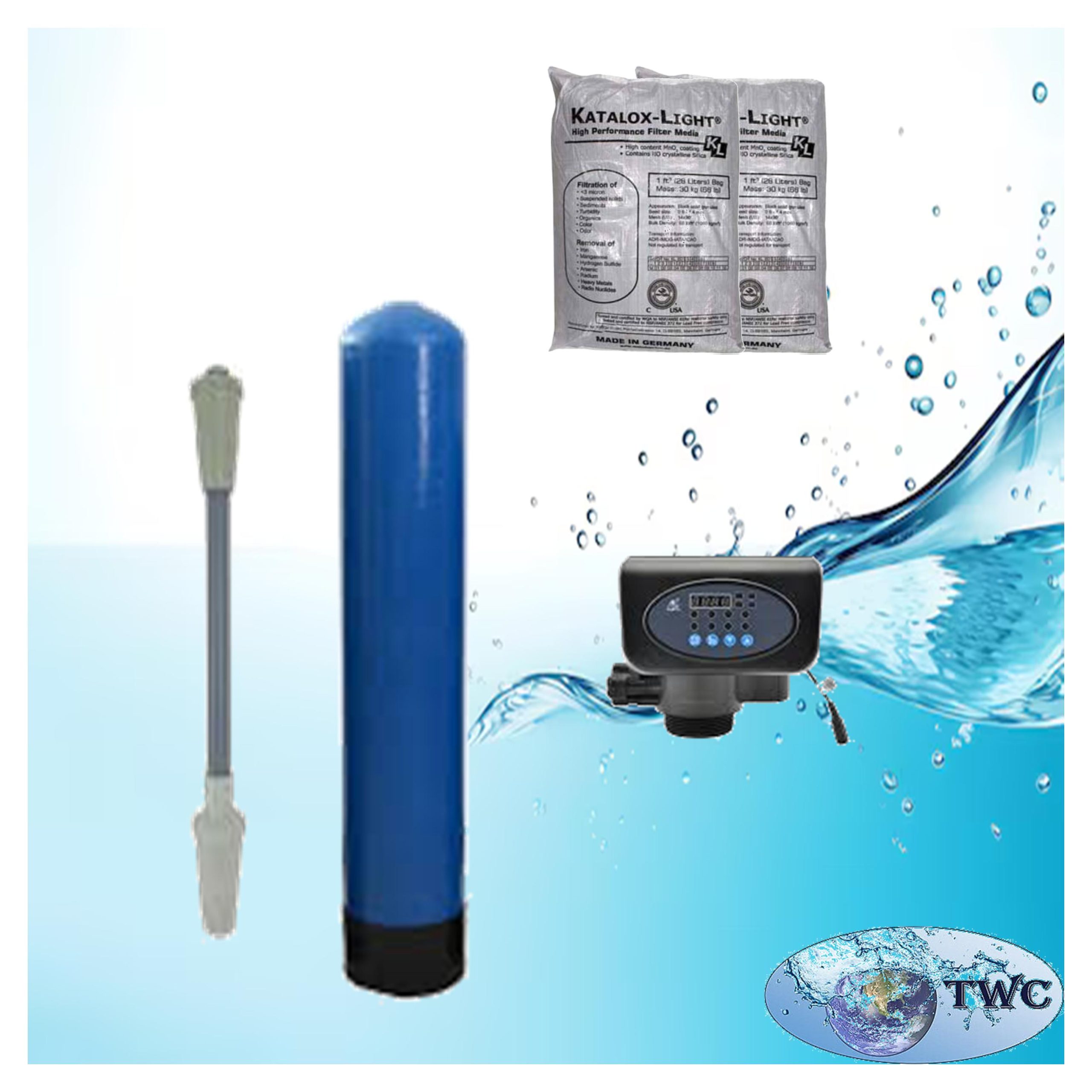 12" Katalox iron removal system with automatic backwash head