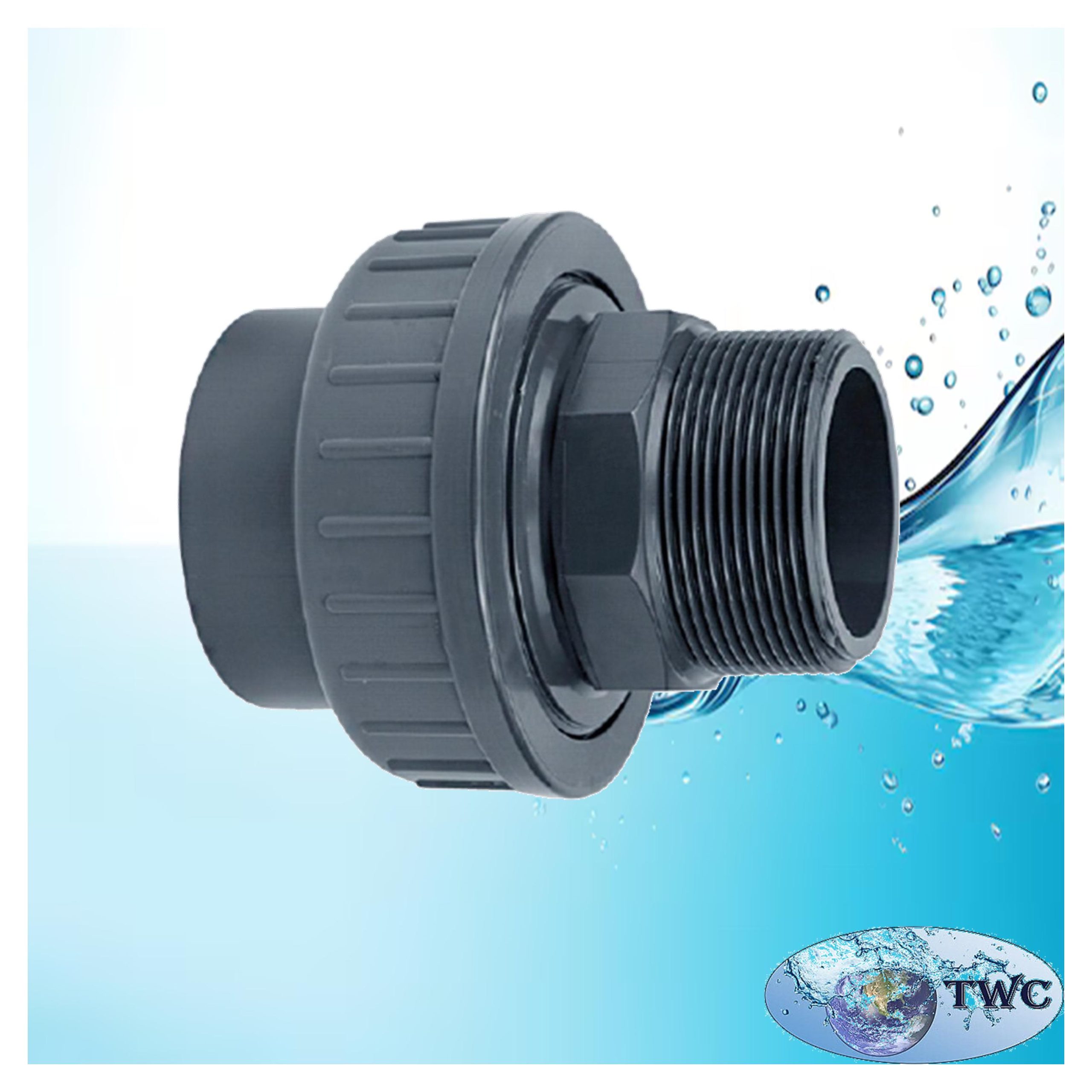 Adaptor union with male thread one side plain 50mm x 1,1/2" - The Water ...